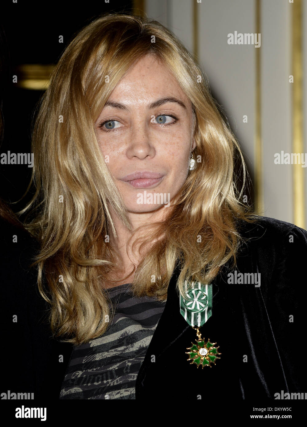 Emmanuelle Beart reçoit l'officier de l'Ordre des Arts et des lettres ...
