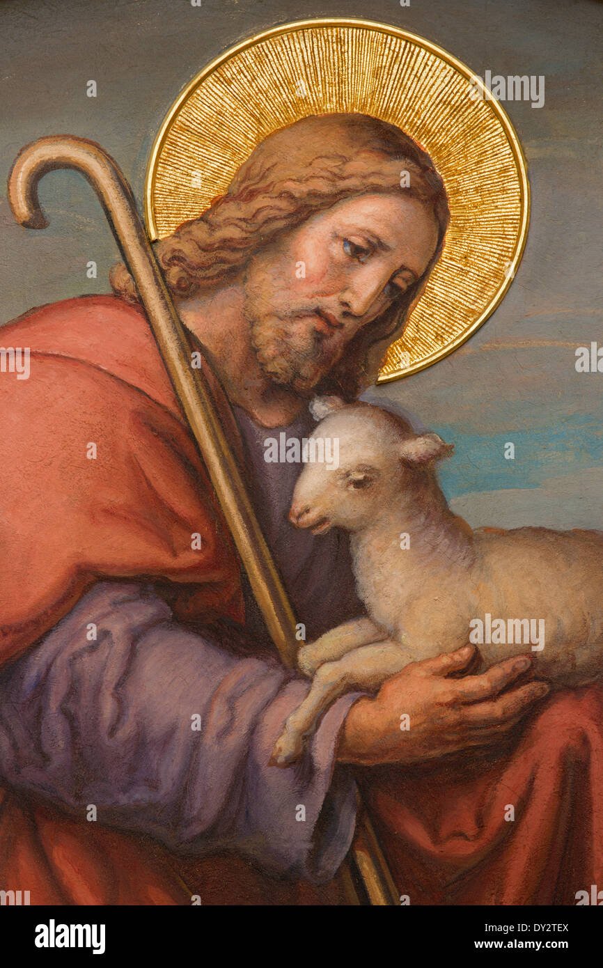 Jésus le bon pasteur Banque de photographies et d’images à haute ...