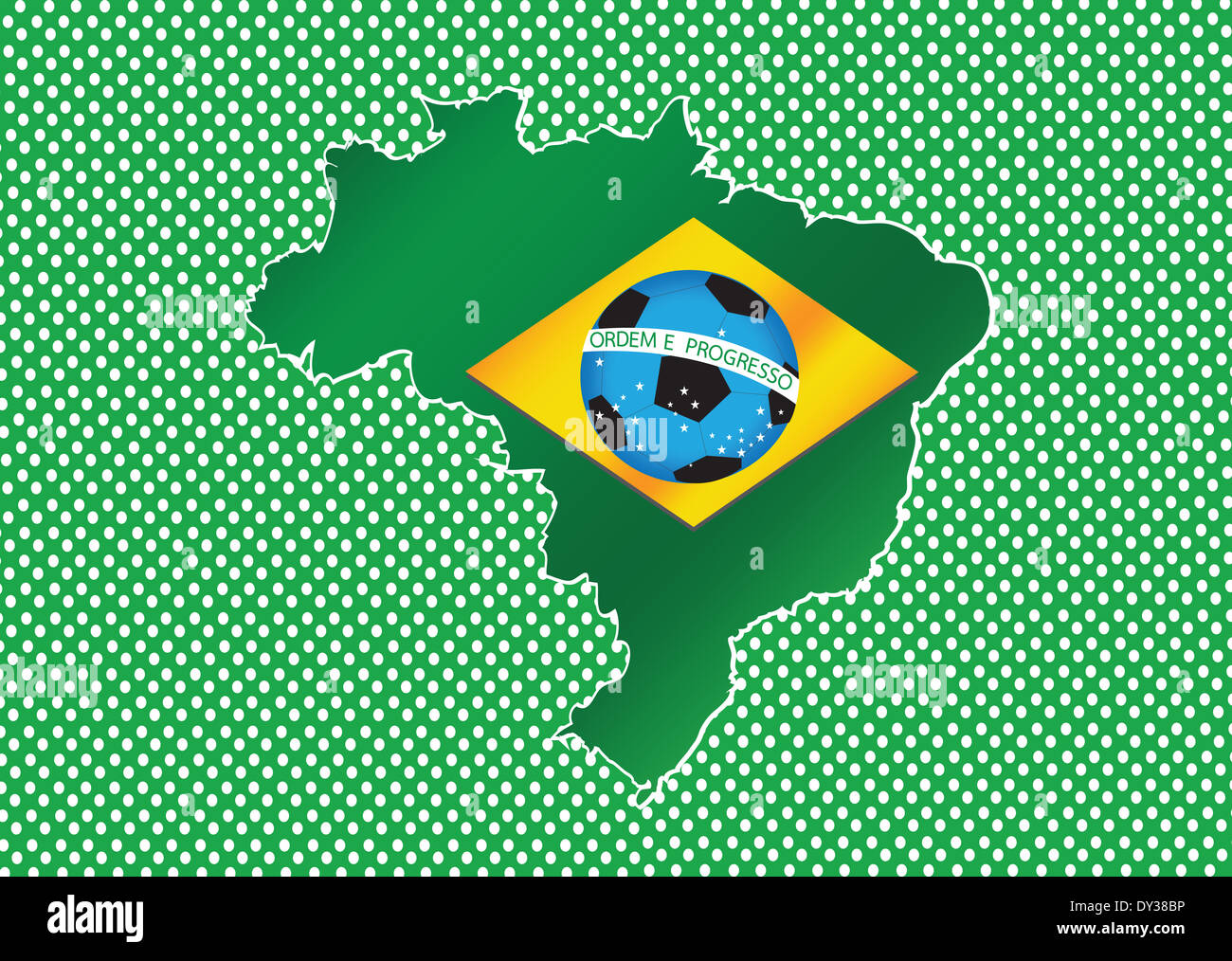 Carte et drapeau du Brésil design idée thème Photo Stock - Alamy