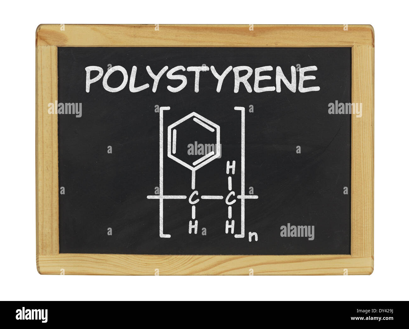 Chemistry chemical formula polystyrene Banque de photographies et d ...