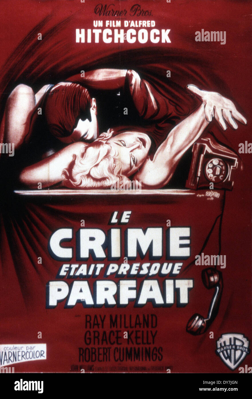 Dial m for murder alfred hitchcock 1954 movie poster Banque de ...