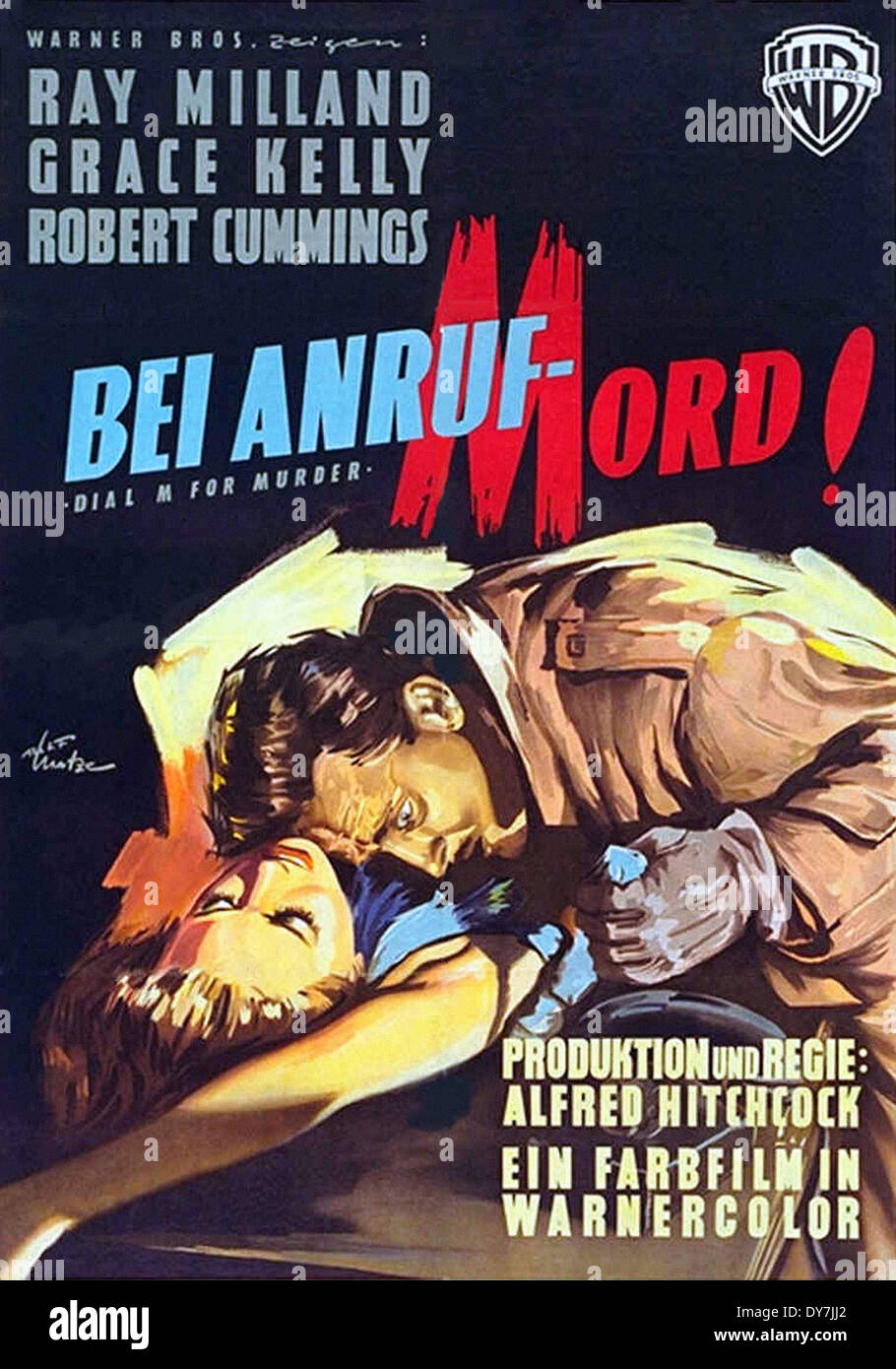 Dial m for murder alfred hitchcock 1954 movie poster Banque de ...