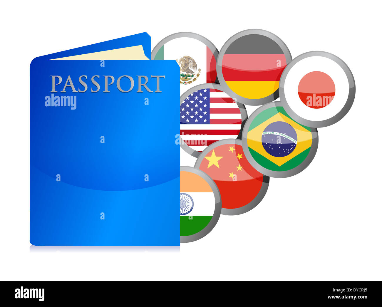 La notion de passeport et pays du monde illustration design Photo Stock ...
