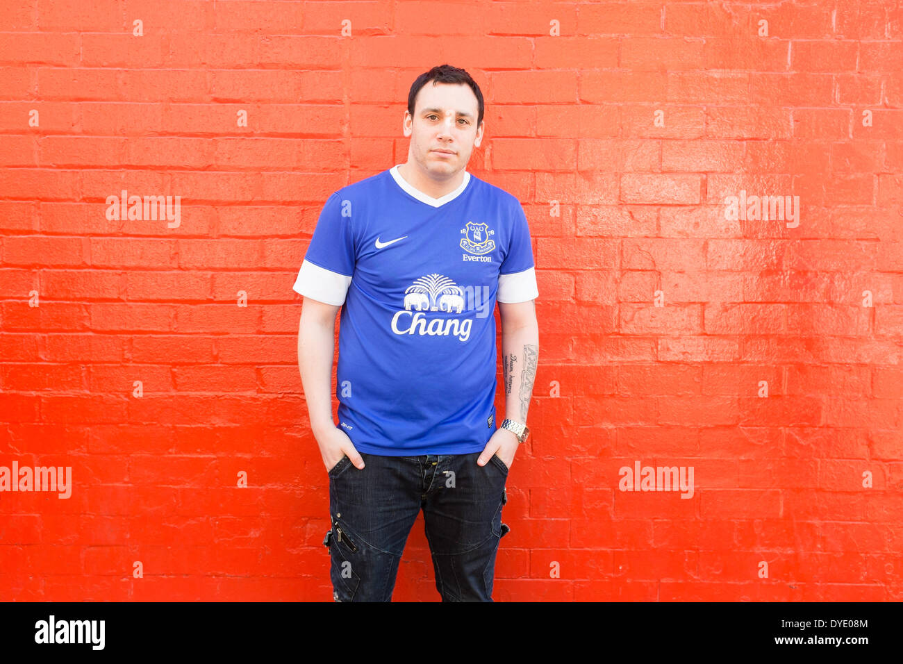 Anfield, Liverpool, Royaume-Uni. 15 avril, 2014. Danny Morton est venu ...