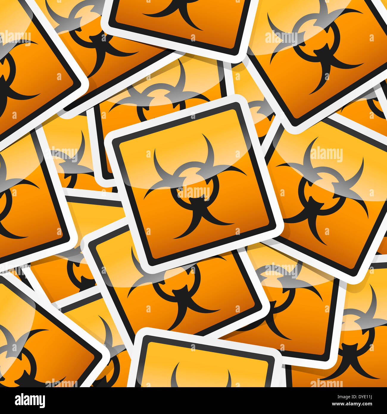 Signe de danger, danger, Pictogramme autocollant style avec l'ombre ...