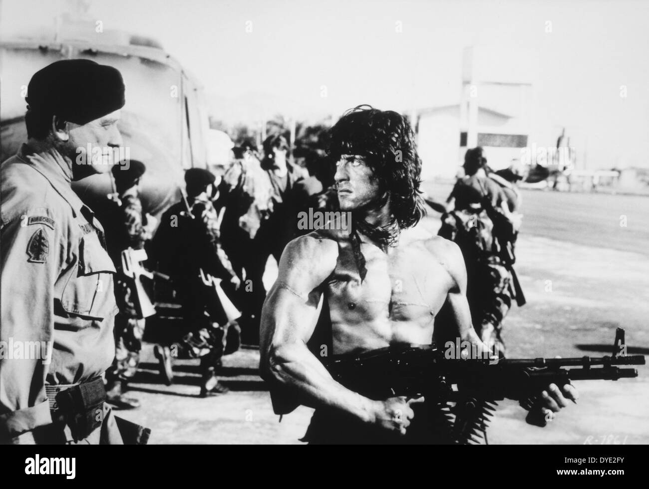 Sylvester Stallone Rambo Banque d'images noir et blanc - Alamy