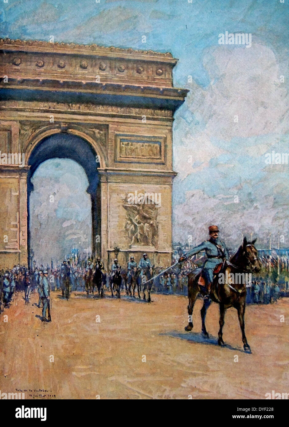 L'armée française victorieuse retour à la fin de la Première Guerre ...