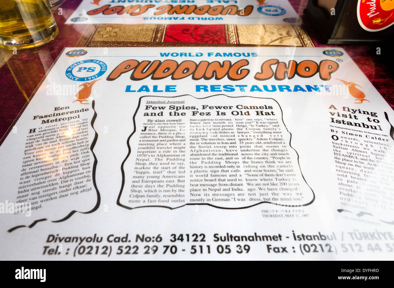 Place dans le célèbre Pudding Shop (Lale Restaurant Divan Yolu Caddesi ...