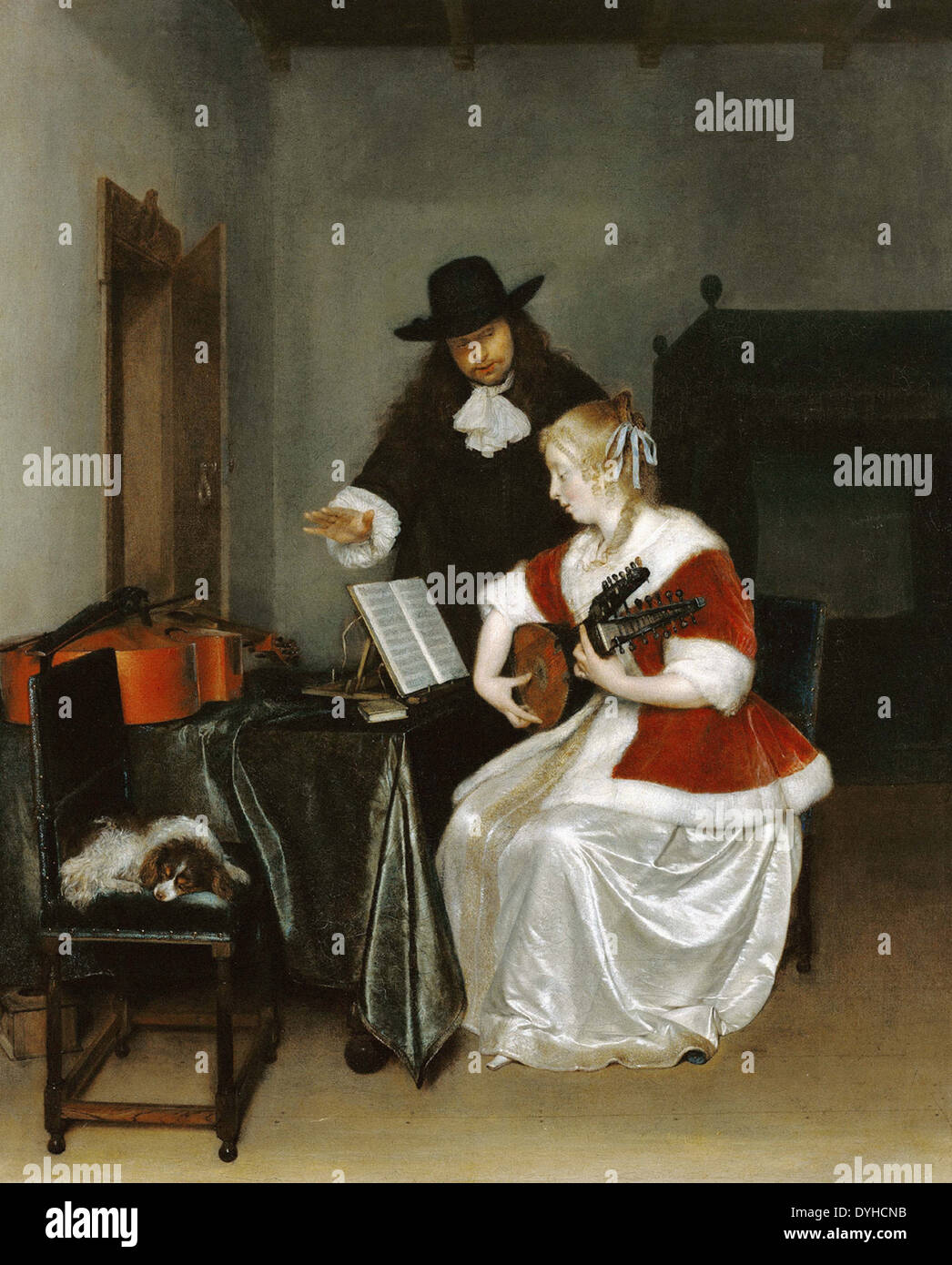 The music lesson painting Banque de photographies et d’images à haute ...