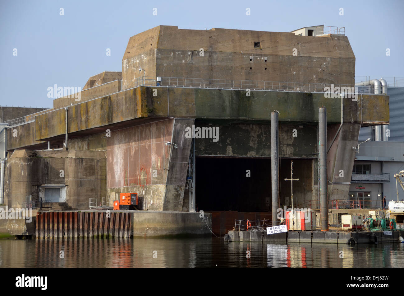 WW2 : reste de la German mur de l'Atlantique en Bretagne. L'U-boot base ...