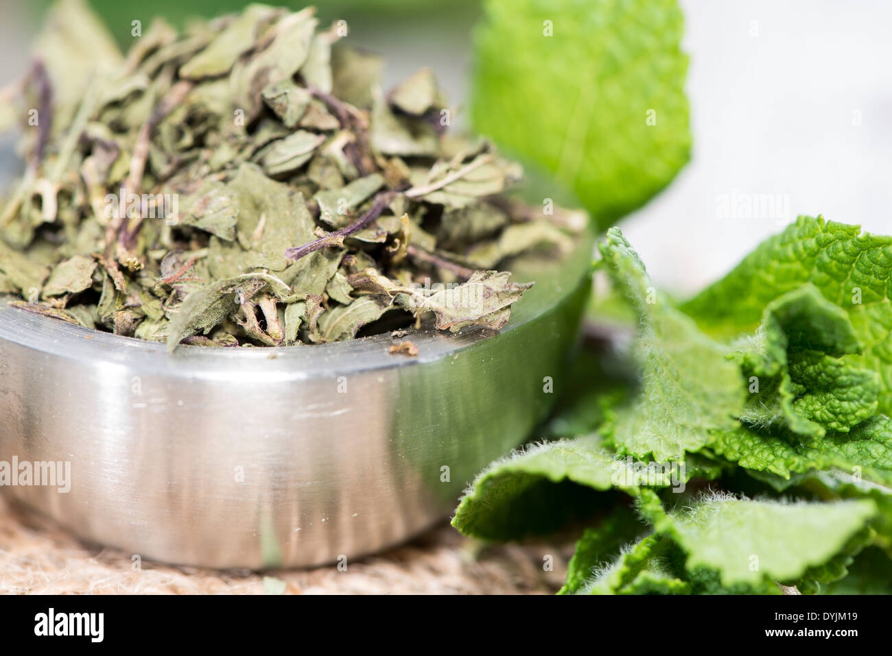 Feuilles de menthe sèches Banque de photographies et d’images à haute ...