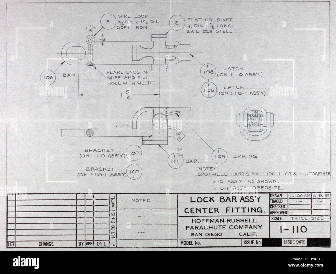 Schematic bar lock bar assy Banque de photographies et d’images à haute ...
