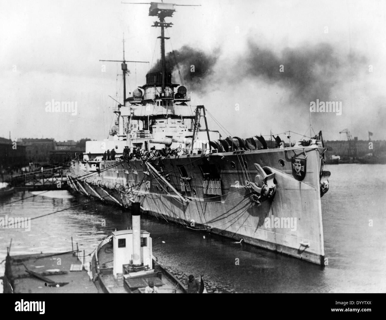 The German Battlecruiser SMS Moltke visiting New York City in 1912 ...