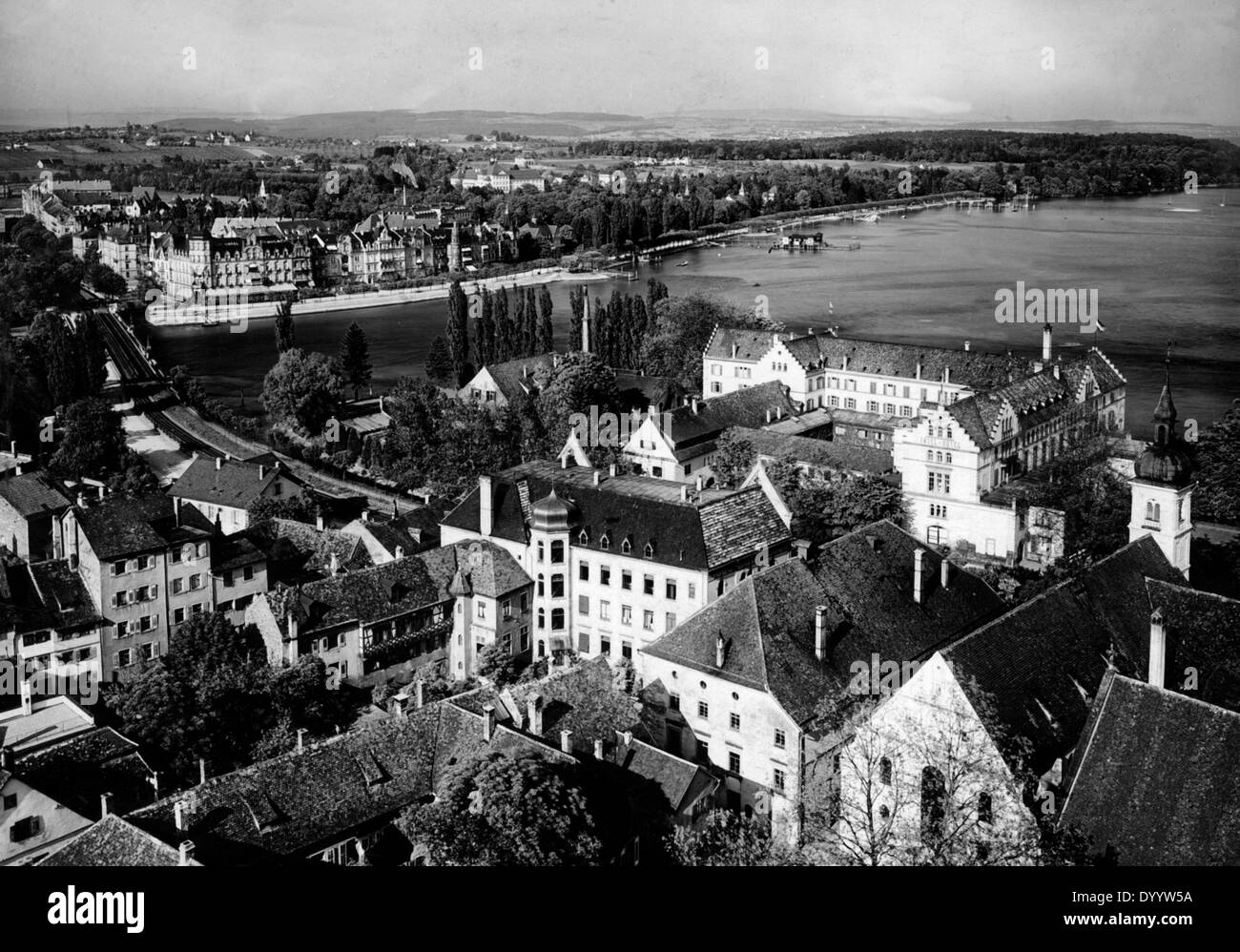 Voir le lac de constance Banque d'images noir et blanc - Alamy