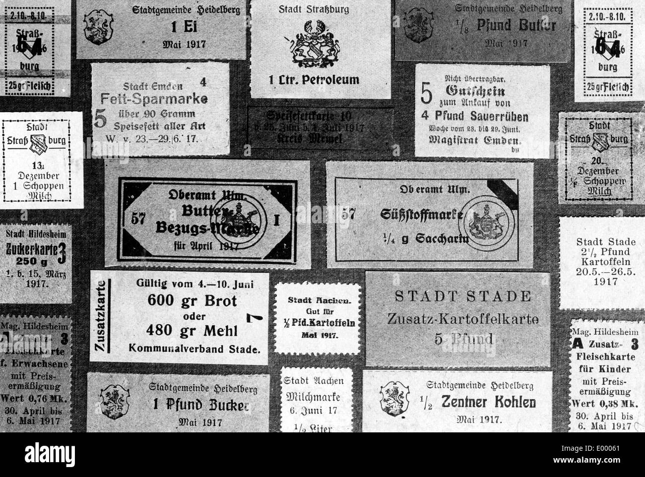 Carte de rationnement alimentaire Banque de photographies et d’images à ...