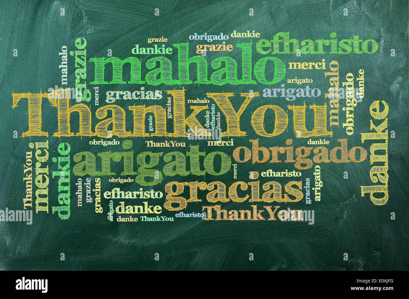 Merci en différentes langues Banque de photographies et d’images à ...
