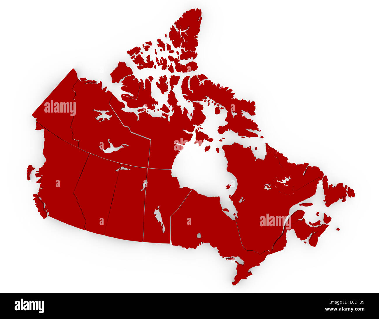 Provinces and territories map Banque de photographies et d’images à ...