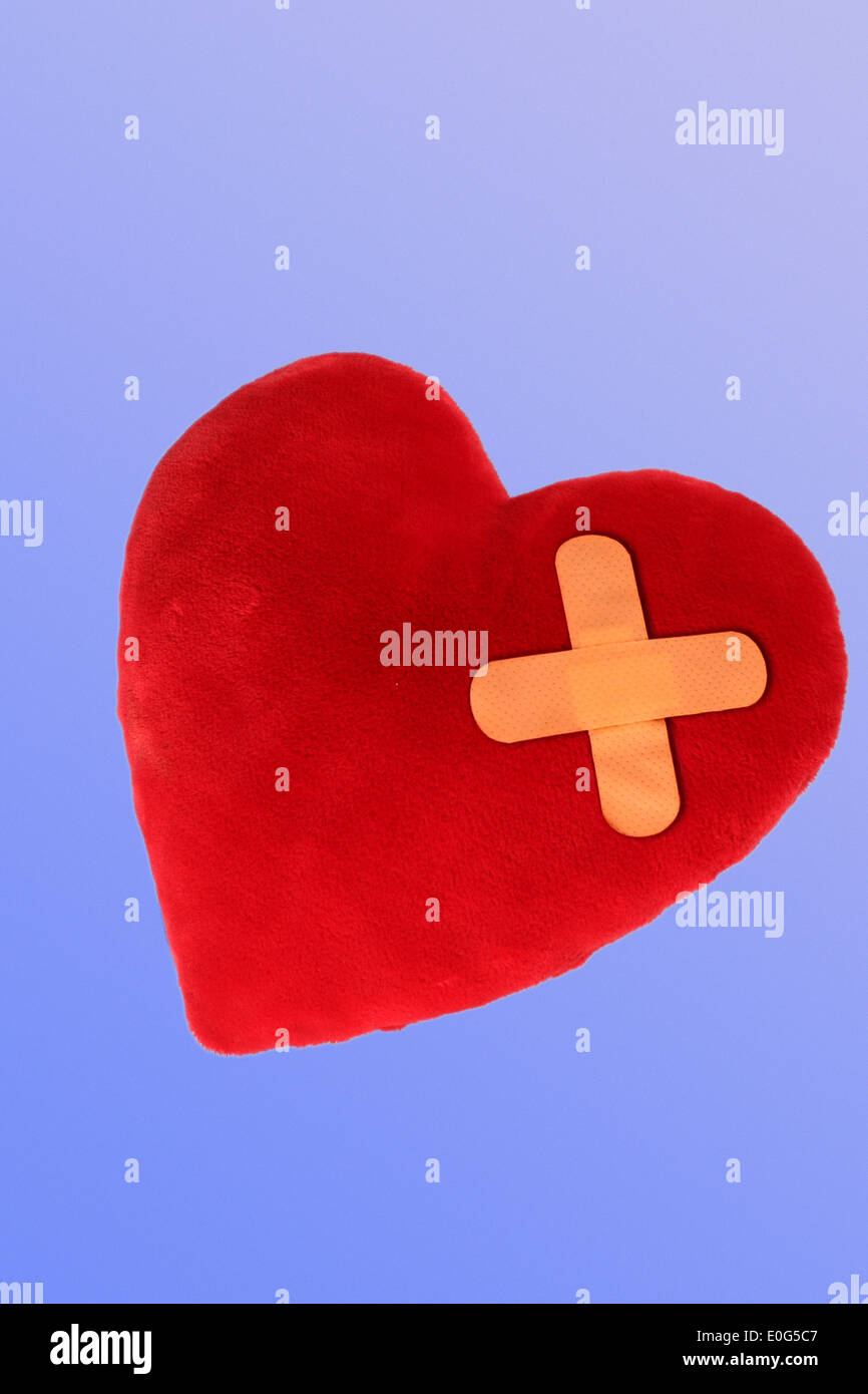 Coeur blessé, les concepts, les émotions, les émotions, l'amour, tombe ...