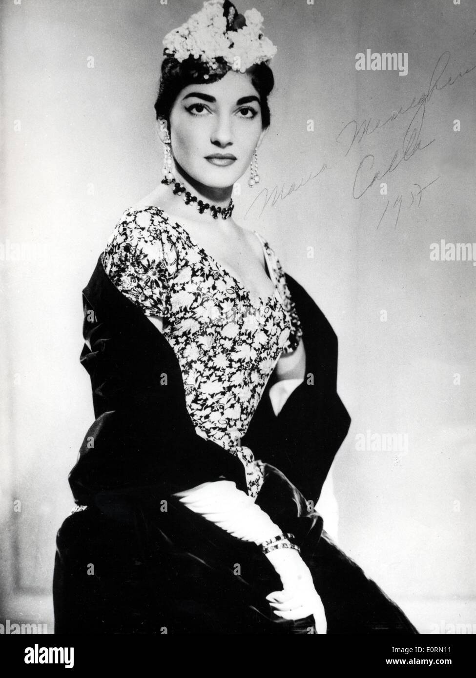 Portrait de la chanteuse d'opéra Maria Callas Photo Stock - Alamy