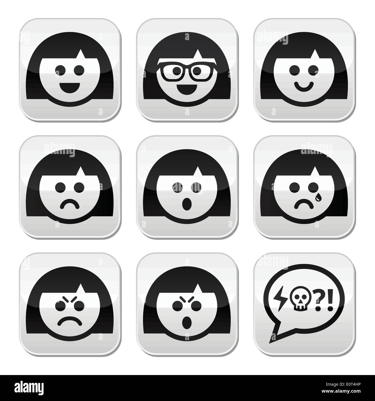Smiley girl Banque d'images vectorielles - Alamy