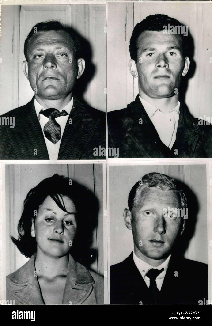 Mar. 07, 1961 - De gauche à droite et de haut en bas : Larcher et ...