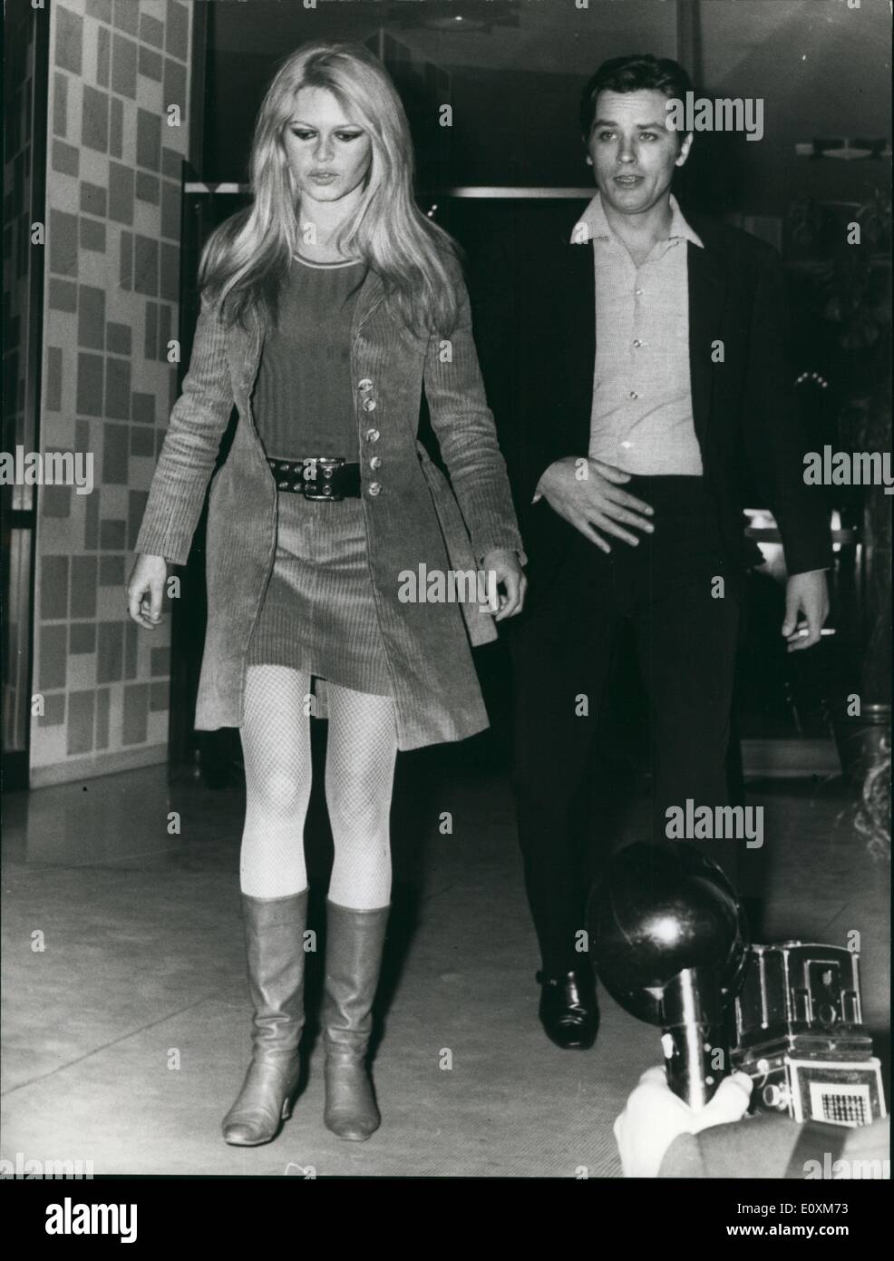 Avril 04, 1967 - L'actrice française Brigitte Bardot est ici à Rome ...