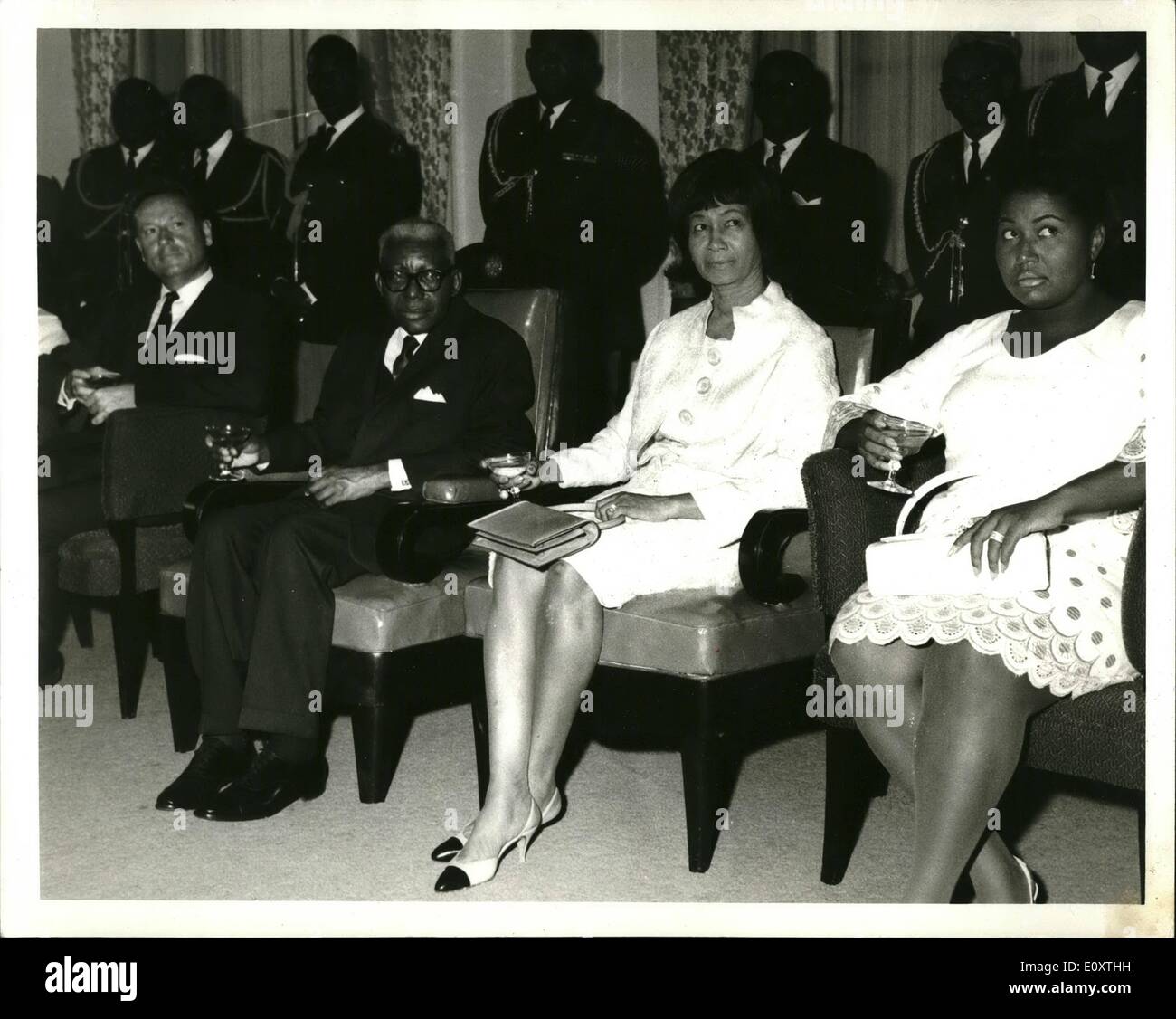 11 novembre 1967 - président Duvalier, femme et de sa fille Mme Focaud ...