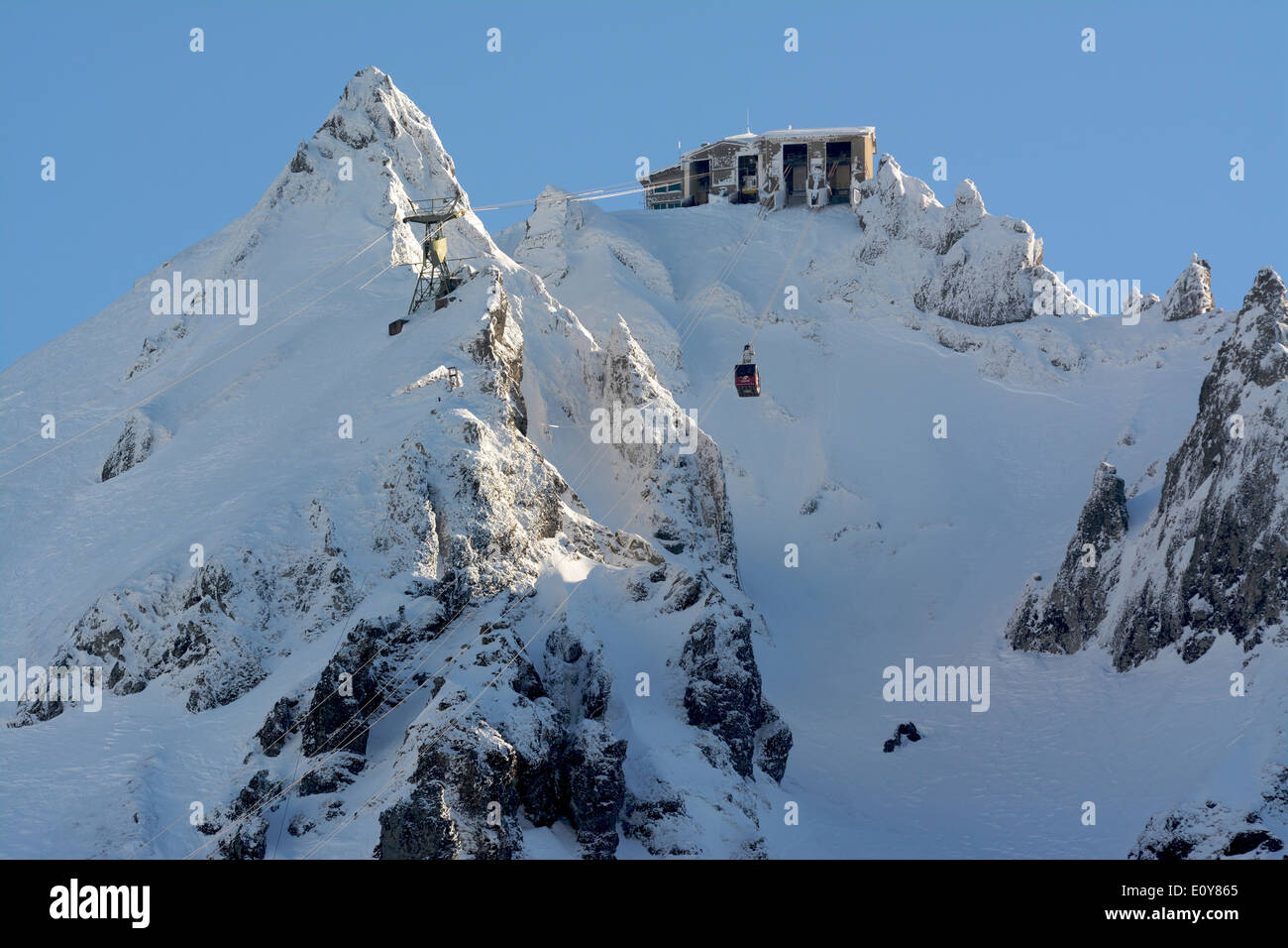 Téléphérique. Station de ski Le Mont-Dore, Massif du Sancy, Parc ...
