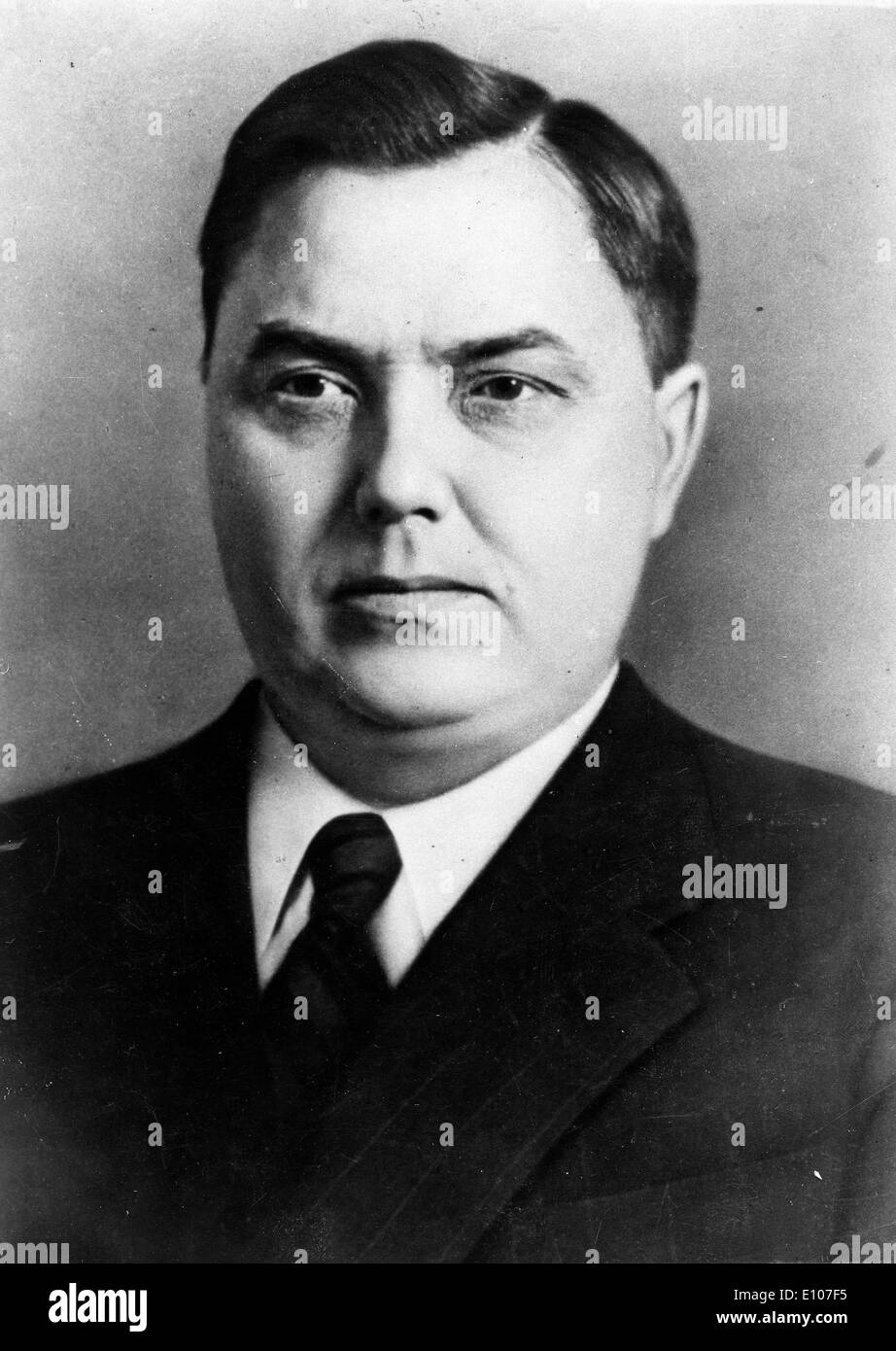 Georgy malenkov Banque d'images noir et blanc - Alamy