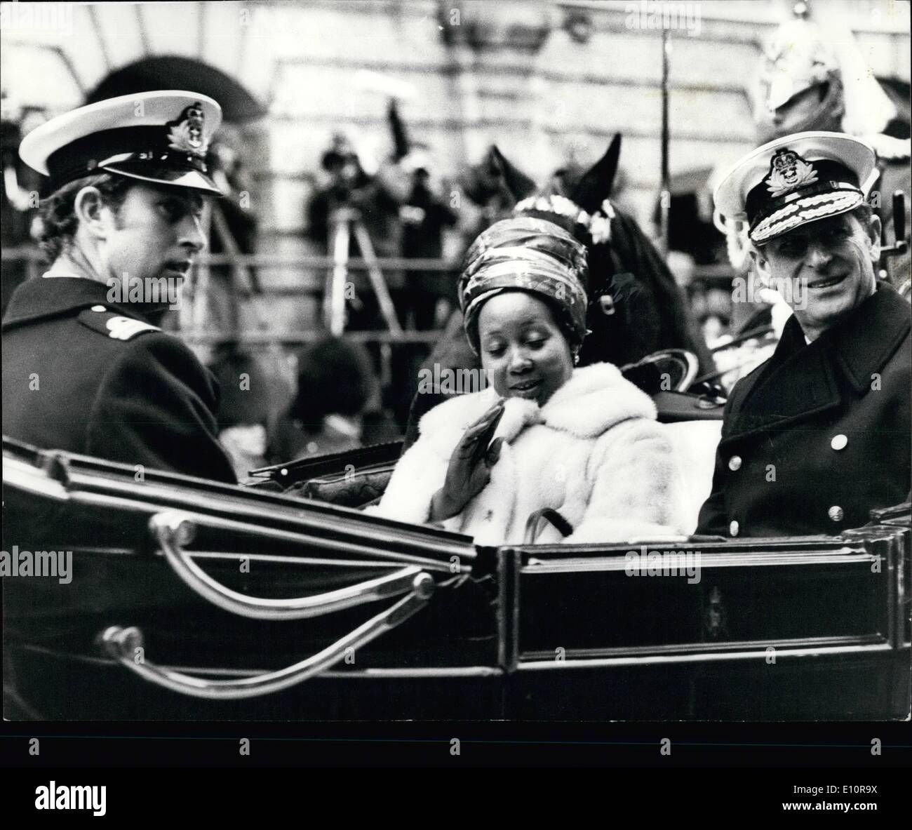 Le 12 décembre 1973 - Le Président Mobutu arrive lors d'une visite d ...