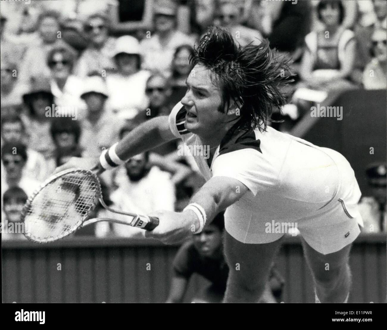 Wimbledon tennis connors bat riessen Banque de photographies et d ...