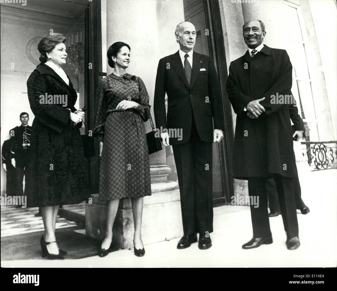 02 février 1981 - Le président Sadate à Paris : Le Président Sadate et ...