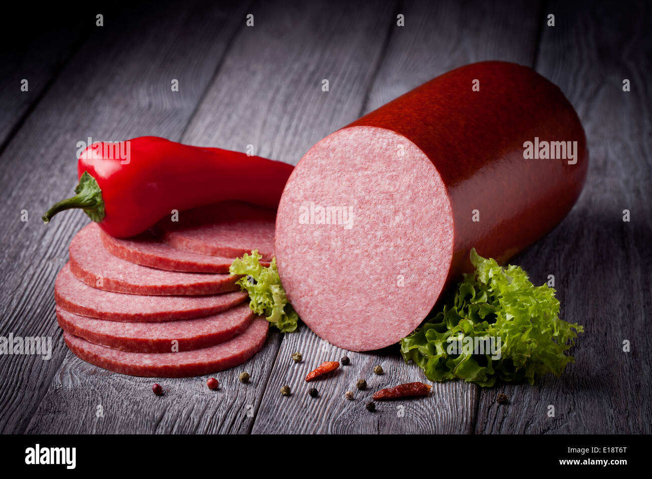 Saucisson sausage salami Banque de photographies et d’images à haute ...