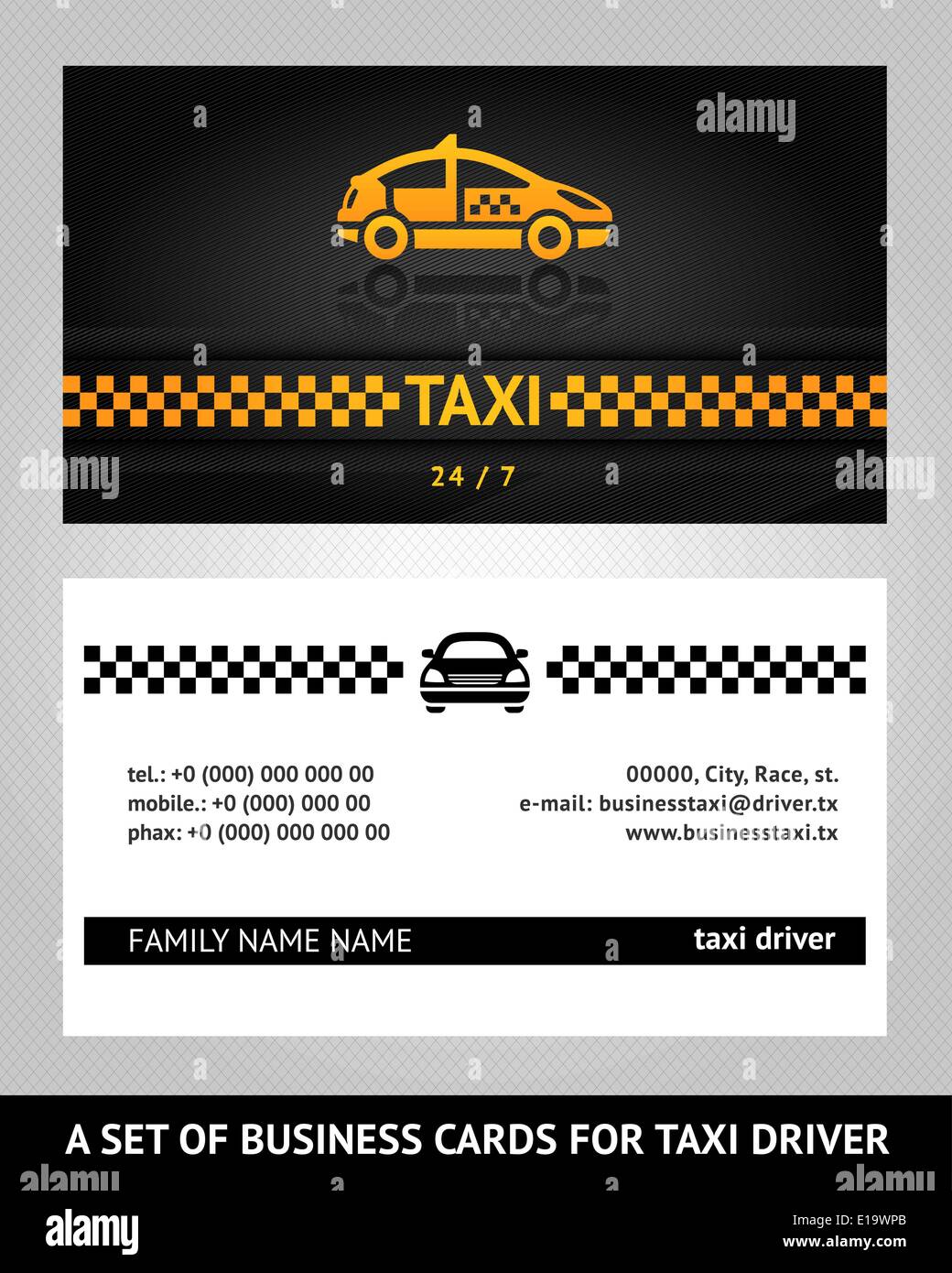 Taxi id card Banque d'images vectorielles - Page 2 - Alamy