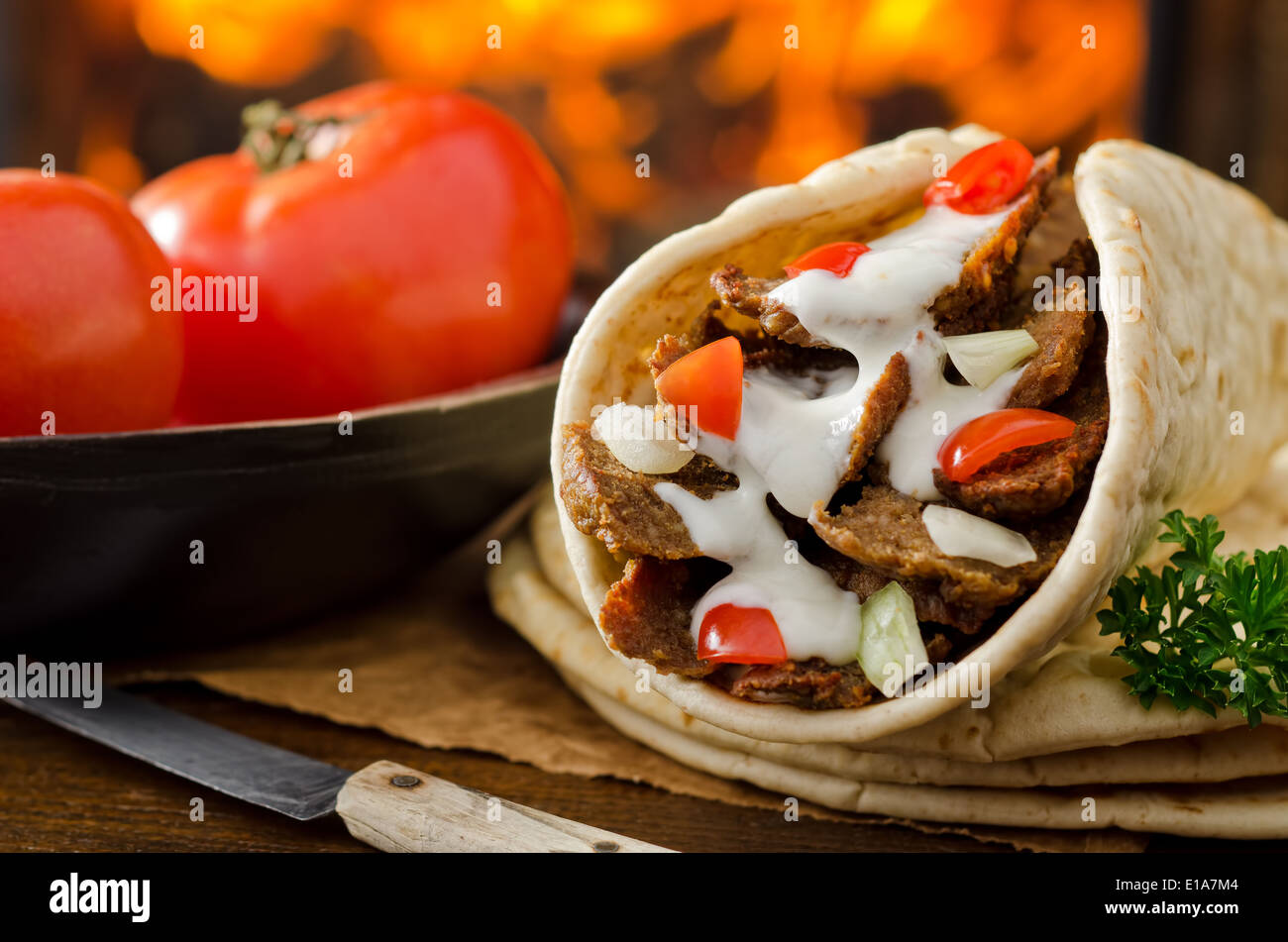 Viande de gyro Banque de photographies et d’images à haute résolution ...