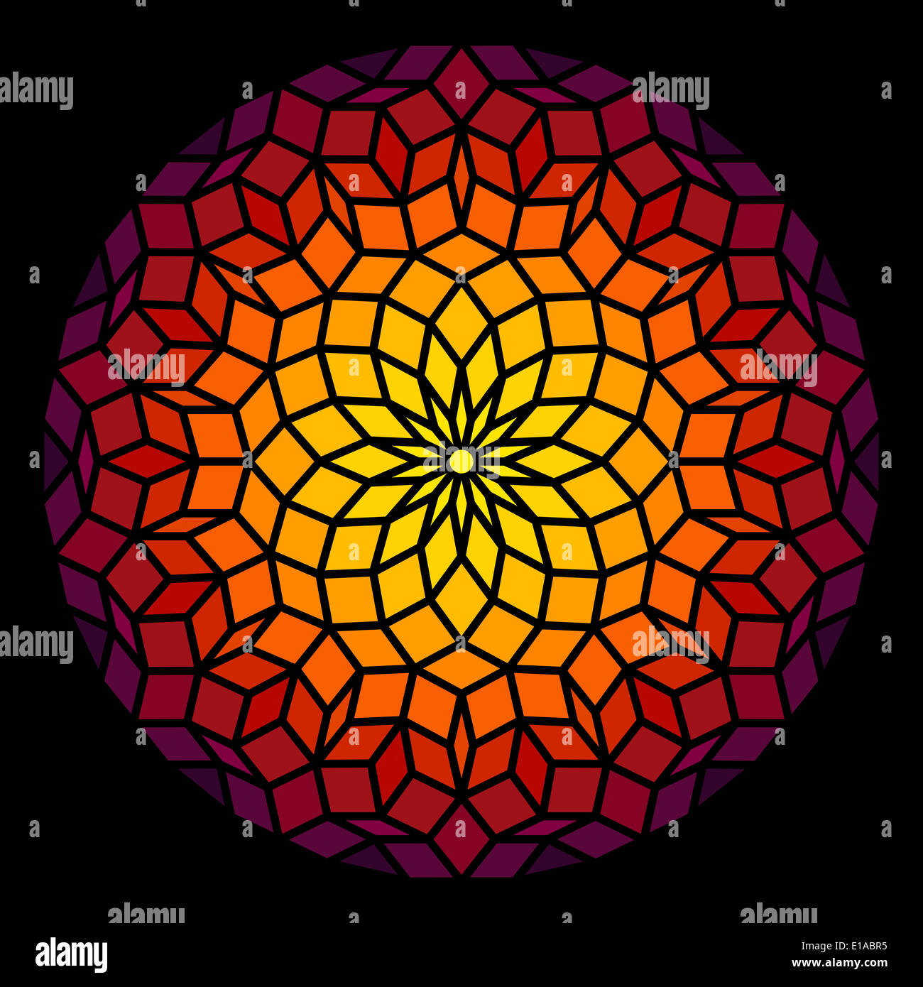 Modèle de Penrose Leadlight - Leadlight en forme d'un modèle de Penrose ...