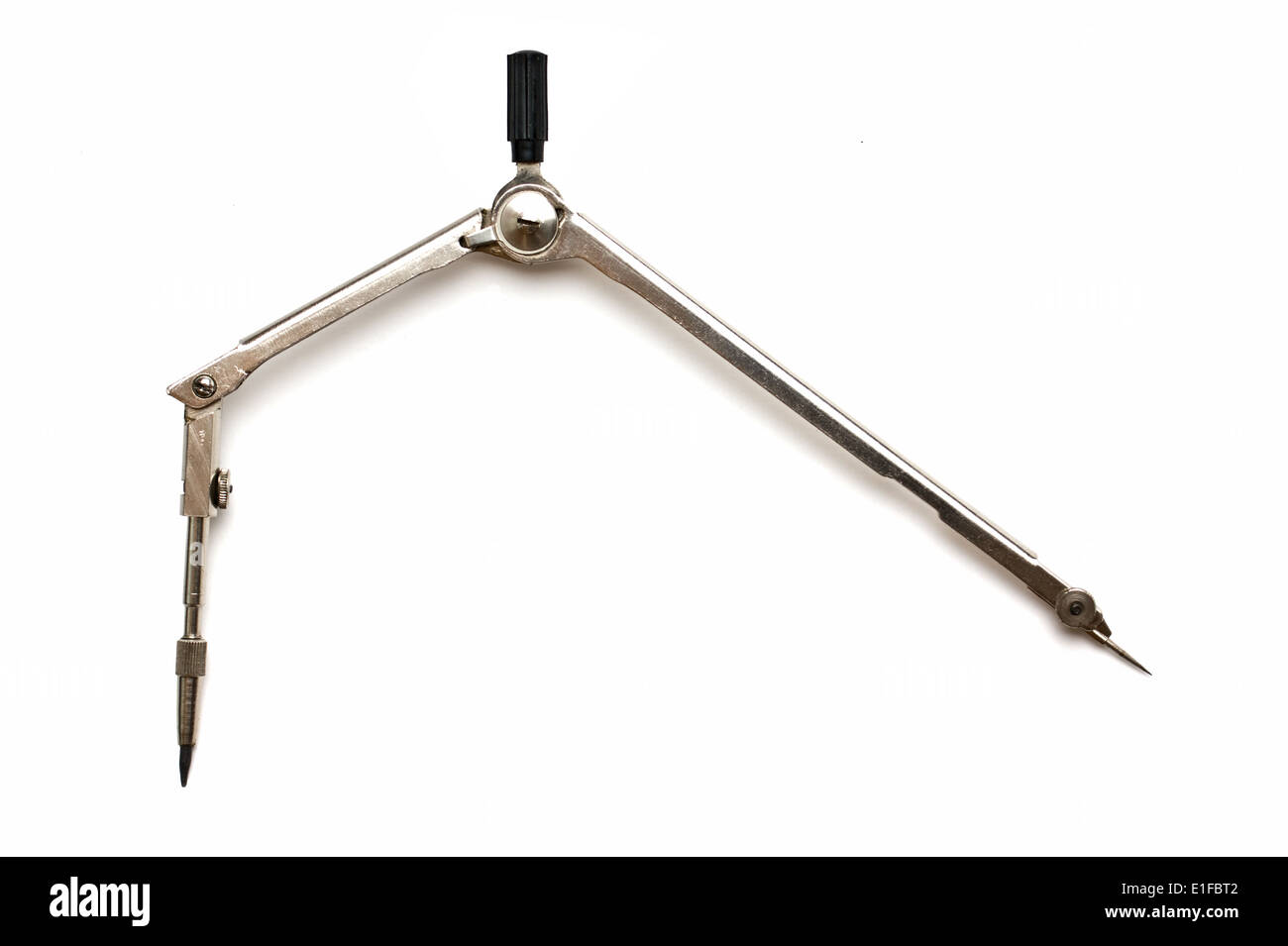 Dessin compas isolé sur fond blanc Photo Stock - Alamy