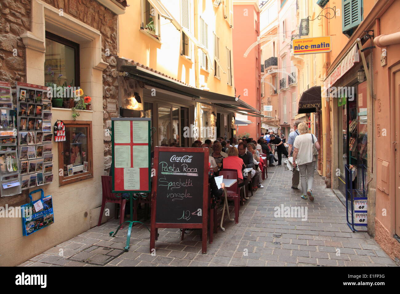 Monaco-Ville, la vieille ville, Le Rocher (The Rock), Monaco, Cote d ...