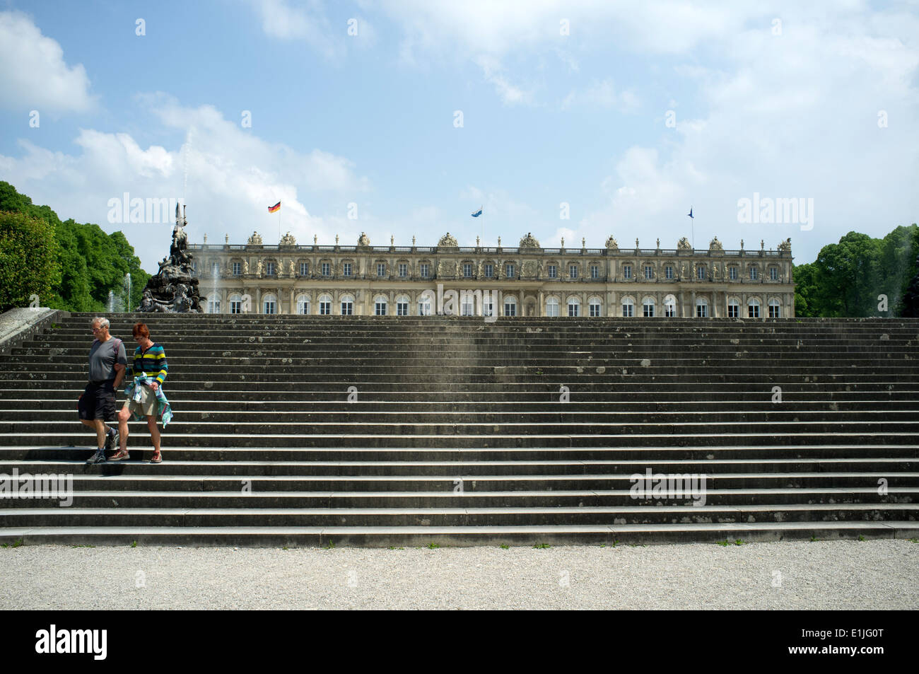 Herrenchiemsee est un complexe de bâtiments royaux sur Herreninsel, une ...