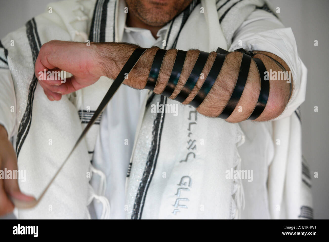 Rabbin phylactères juifs Banque de photographies et d’images à haute ...