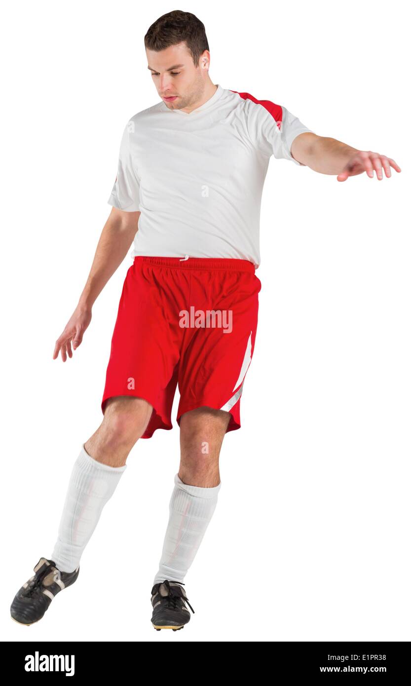 Joueur de football fond blanc Banque de photographies et d’images à ...
