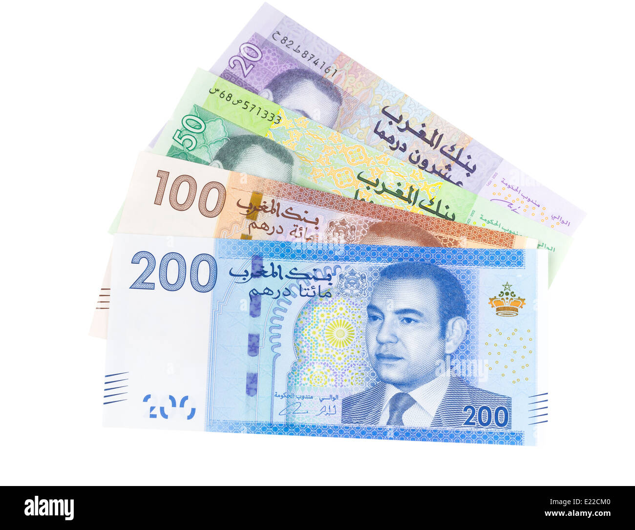 Billets en coupures diverses marocain Photo Stock - Alamy