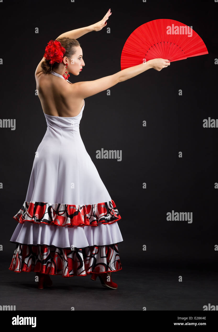 Danseuse fille rouge andalousie Banque de photographies et d’images à ...