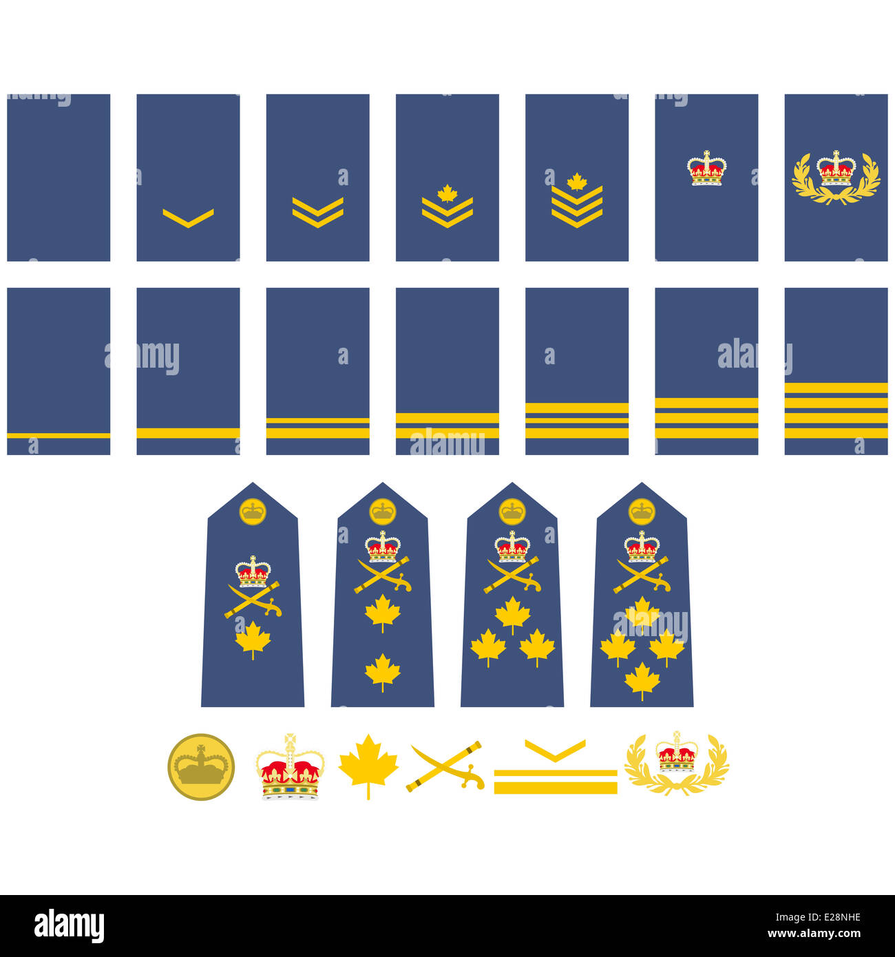 Les grades militaires et de l'insigne du monde. Illustration sur fond ...