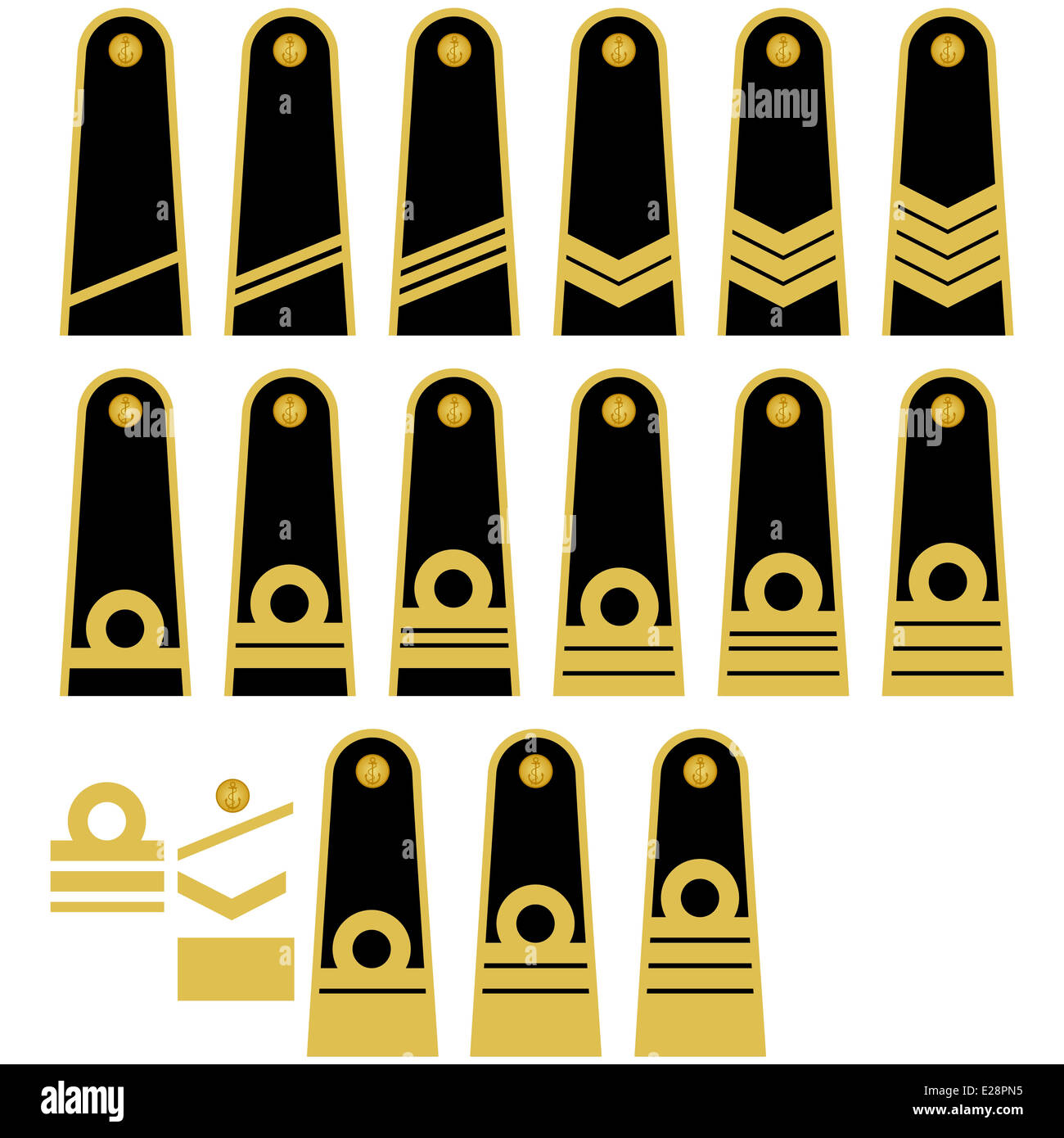 Les grades militaires et de l'insigne du monde. Illustration sur fond ...