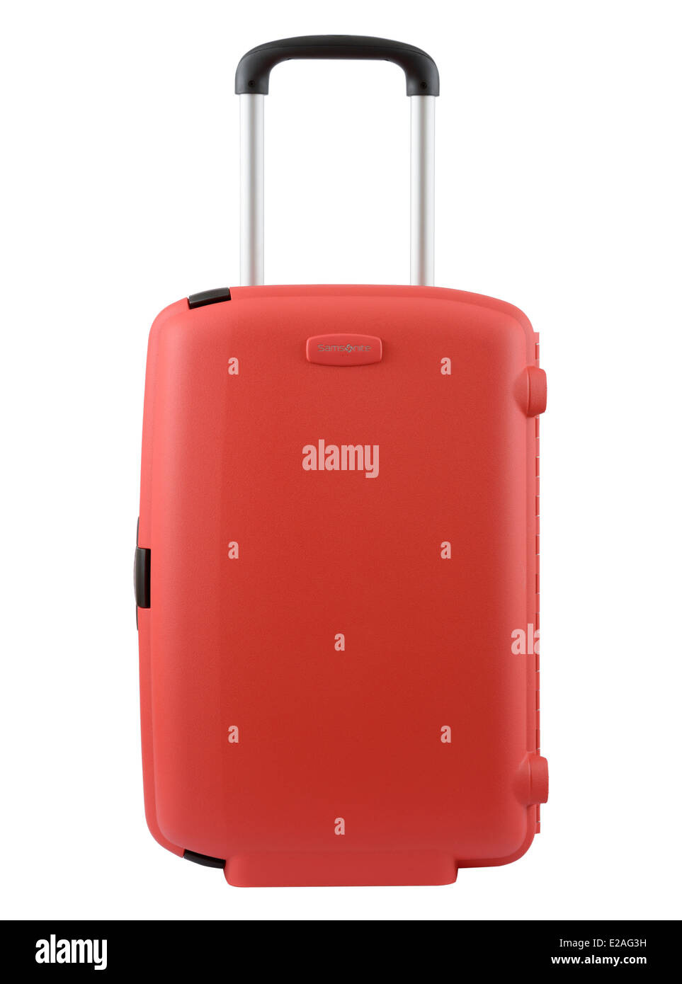 Samsonite valise chariot roulant rouge isolé sur fond blanc Photo Stock ...