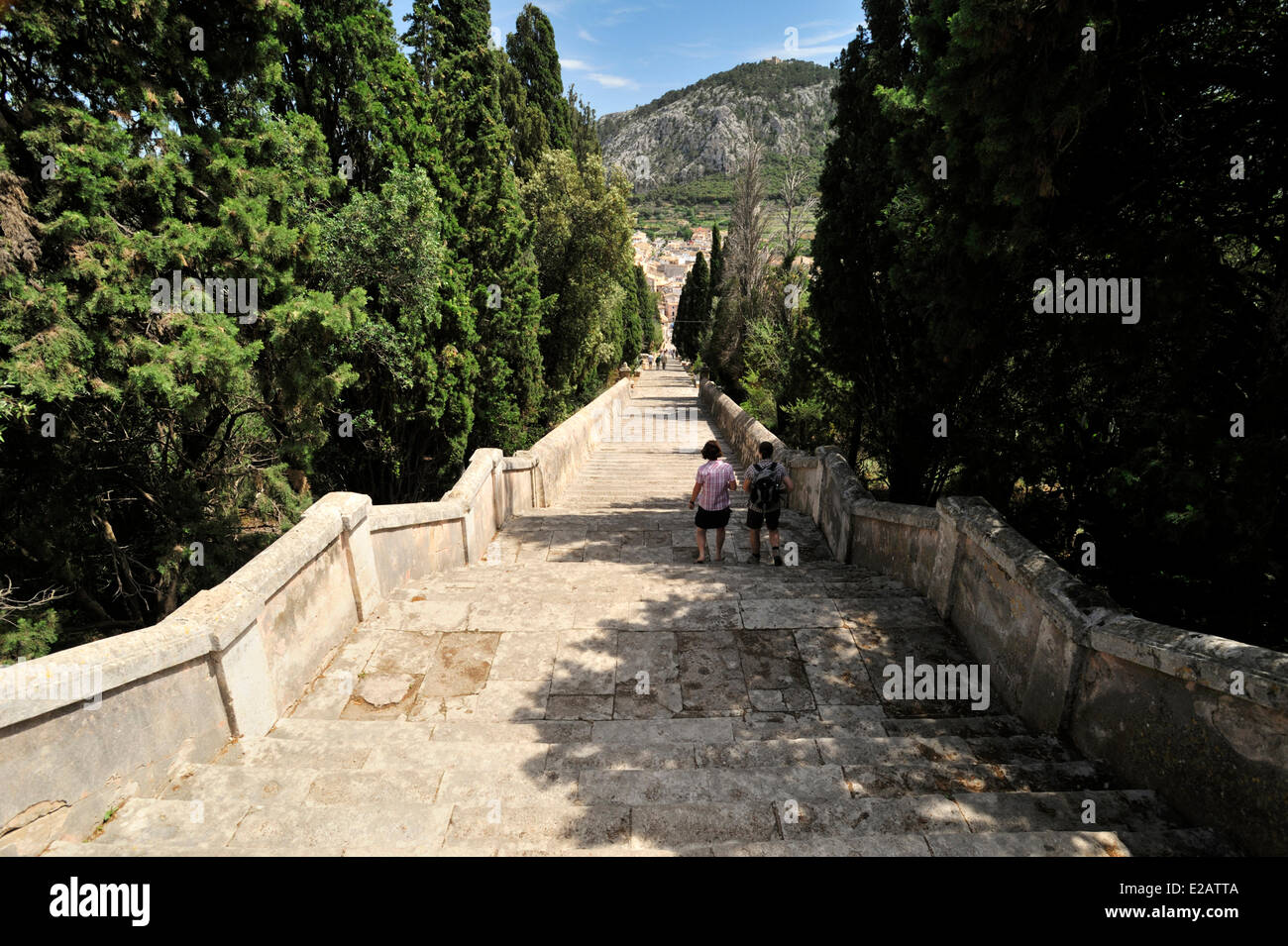 Pollensa majorca calvari steps Banque de photographies et d’images à ...