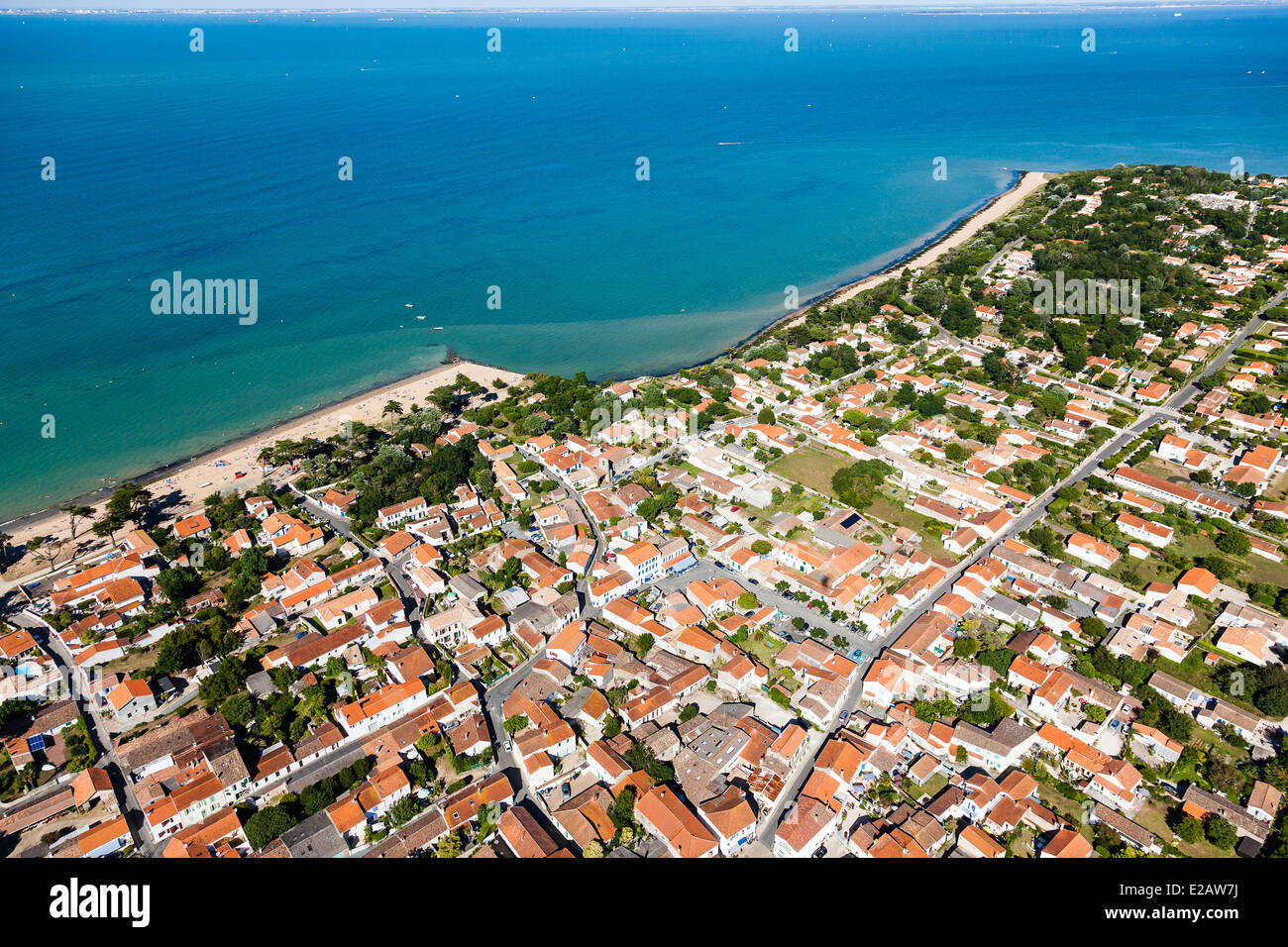France, Charente Maritime, Ile d'Oleron, La Bree les Bains (vue ...