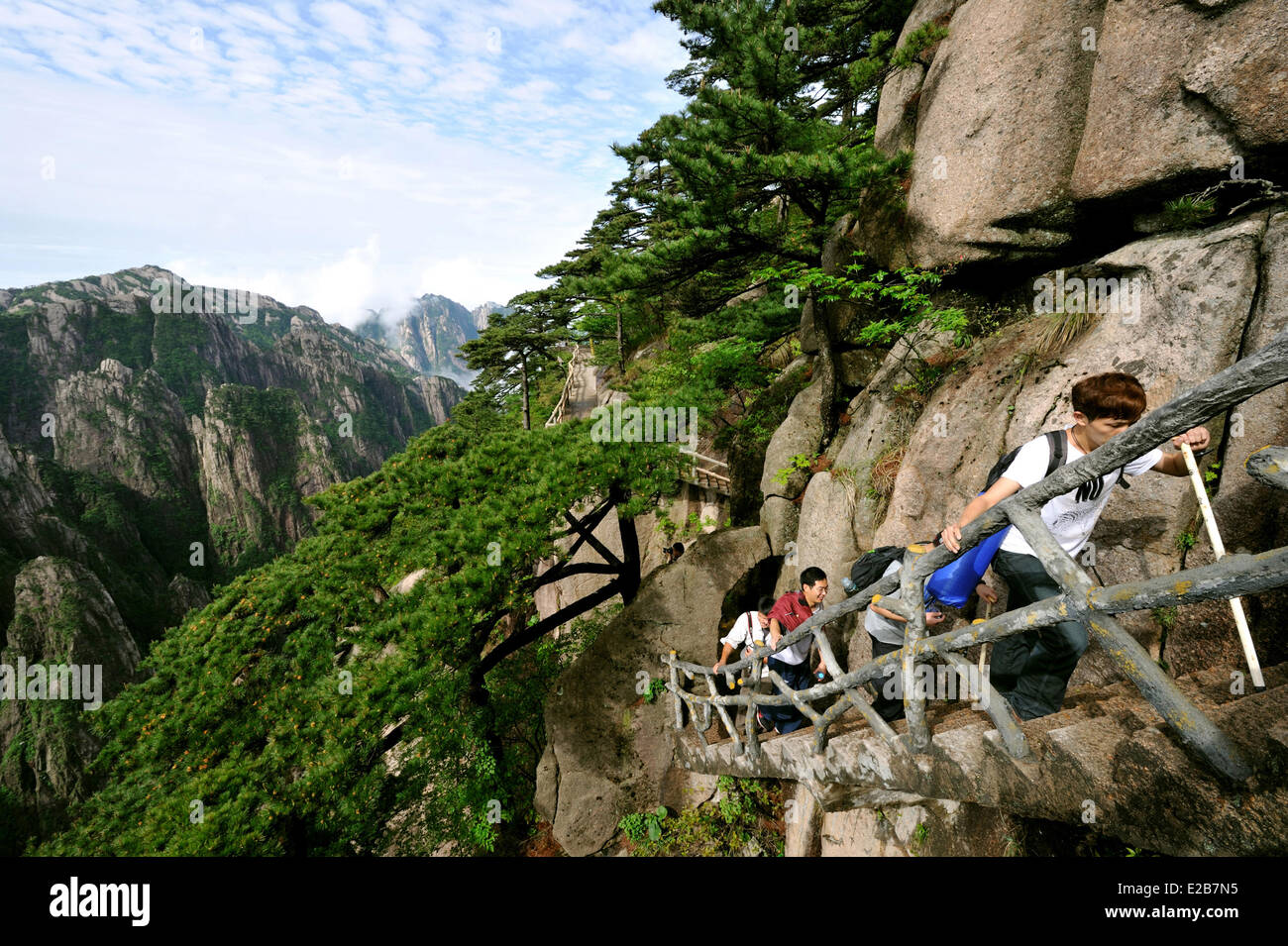 La Chine, la province de l'Anhui, Monts Huangshan (montagnes jaunes ...