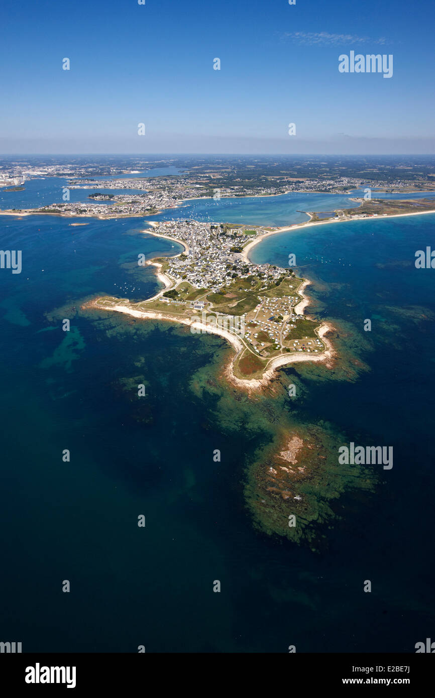 France, Morbihan, Gavres, Pointe de Gavres (vue aérienne Photo Stock ...